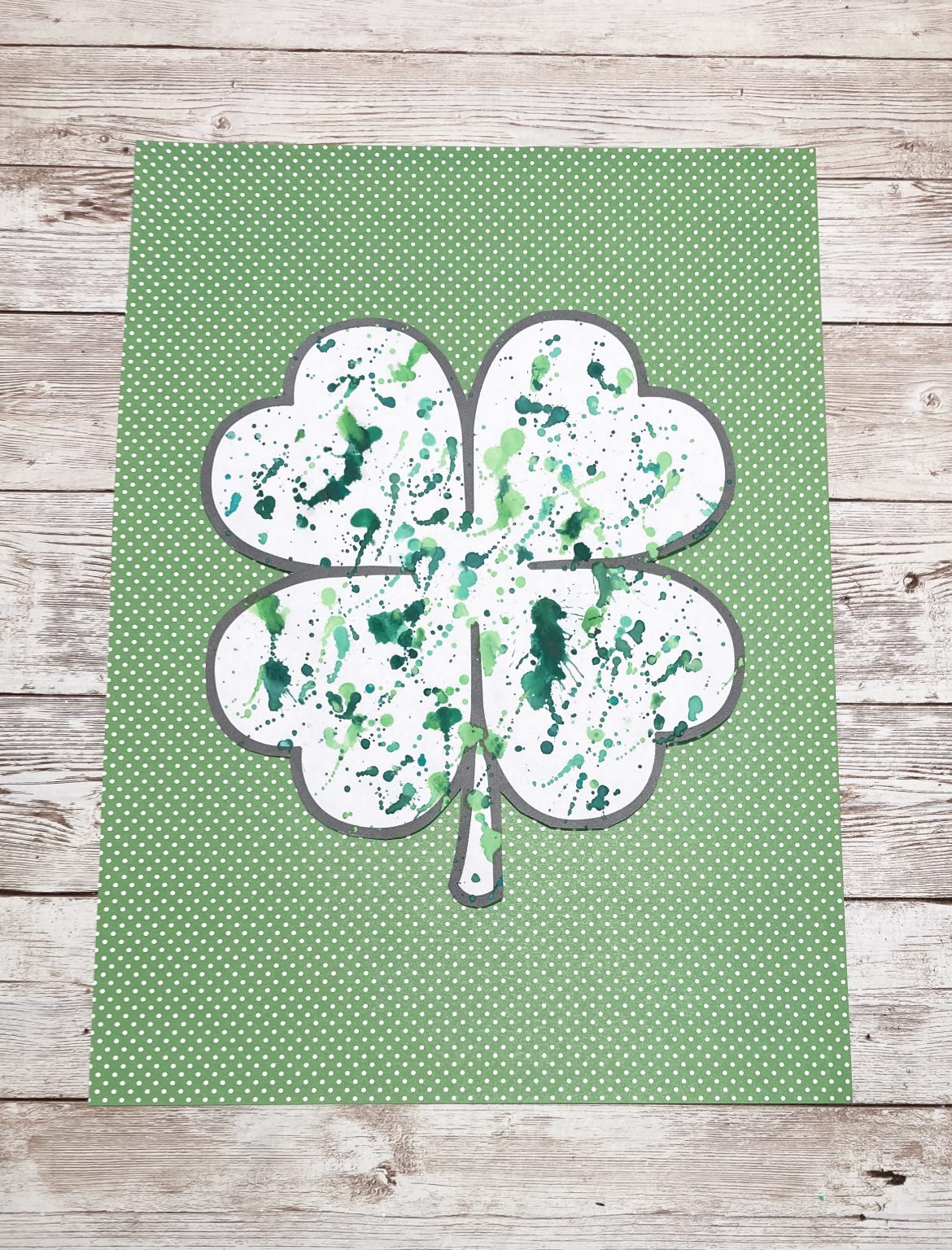 Shamrock Splatter Painting - Little Bins for Little Hands
