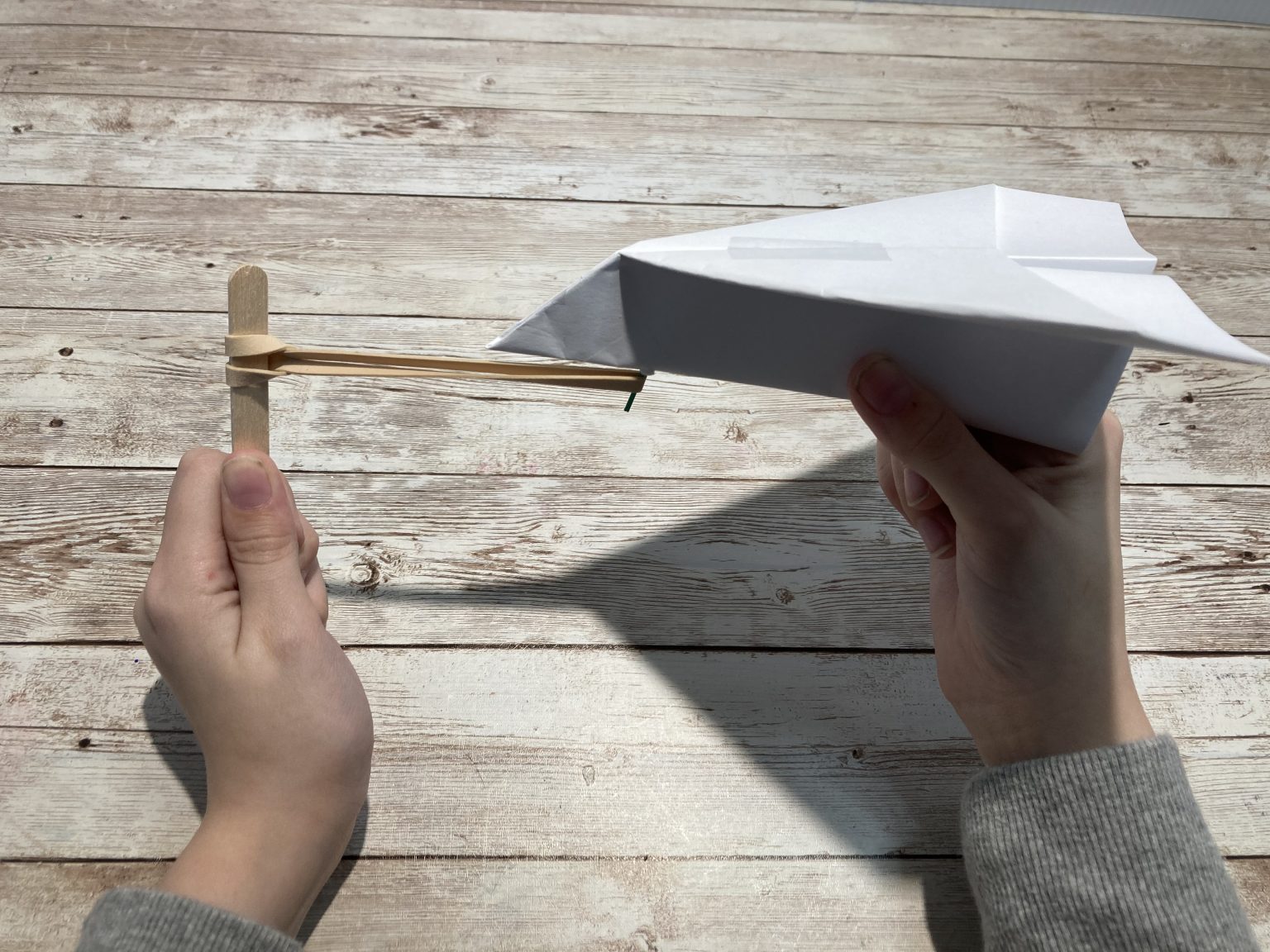 How To Make A Paper Airplane Launcher - Little Bins for Little Hands