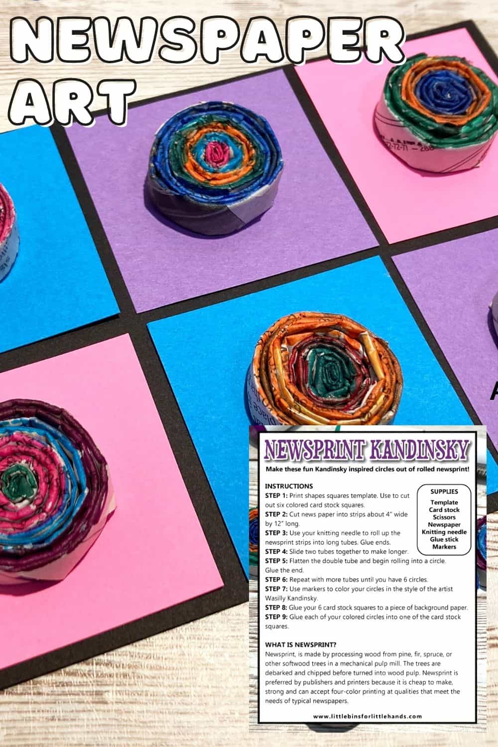 Newspaper Craft For Earth Day - Little Bins for Little Hands