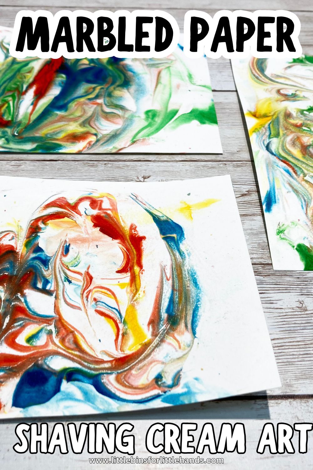 Paper Marbling With Shaving Cream - Little Bins for Little Hands