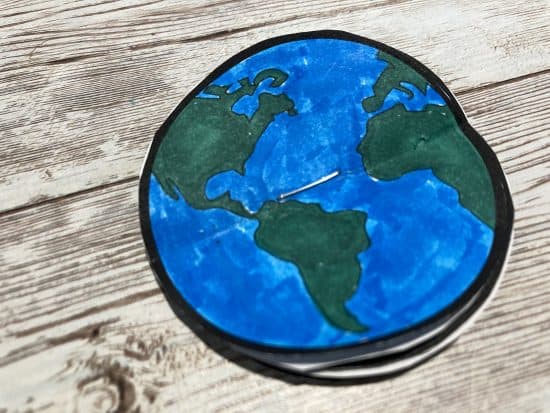 3D Paper Earth Craft For Earth Day - Little Bins for Little Hands