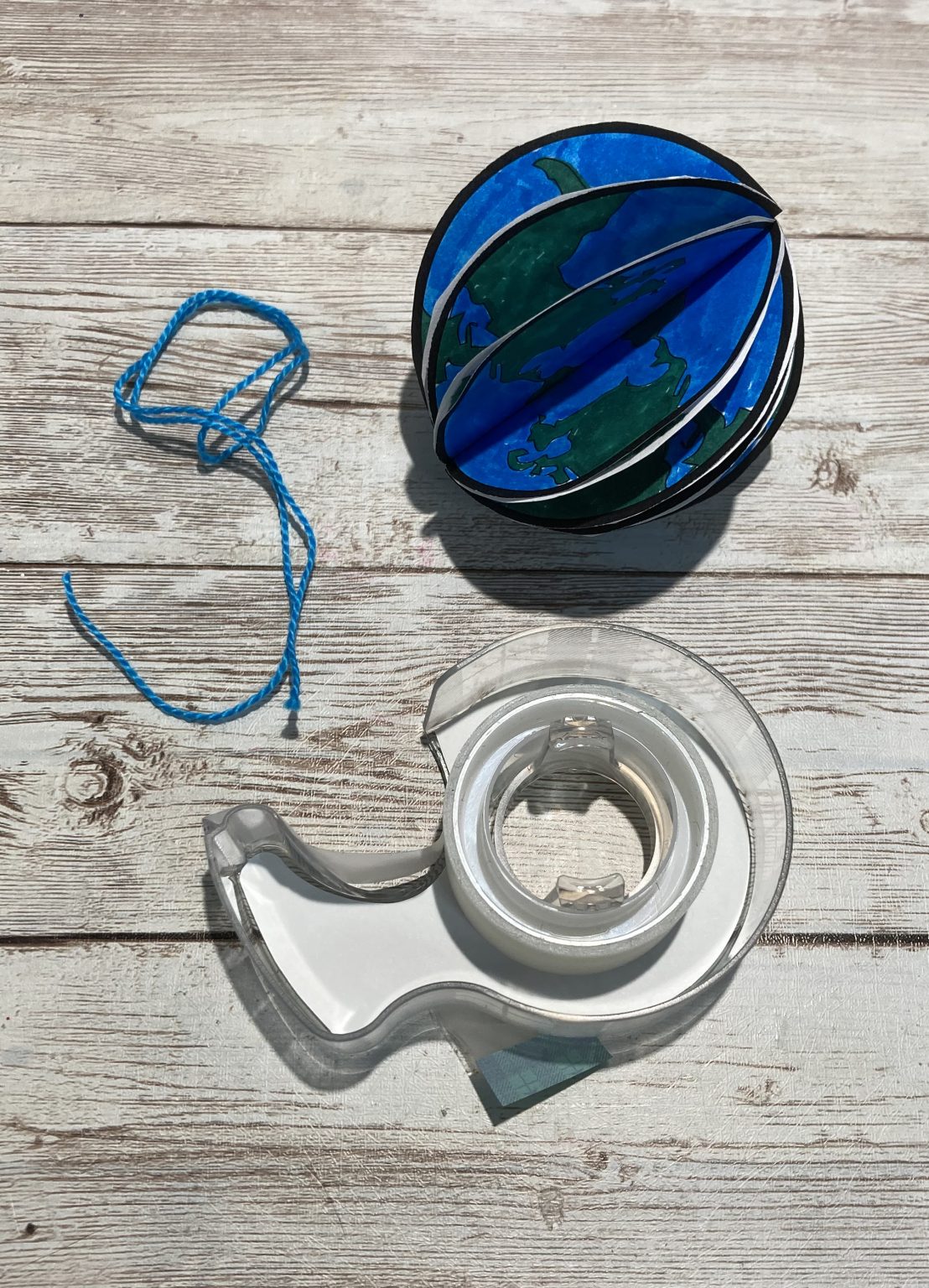 3D Paper Earth Craft For Earth Day - Little Bins for Little Hands