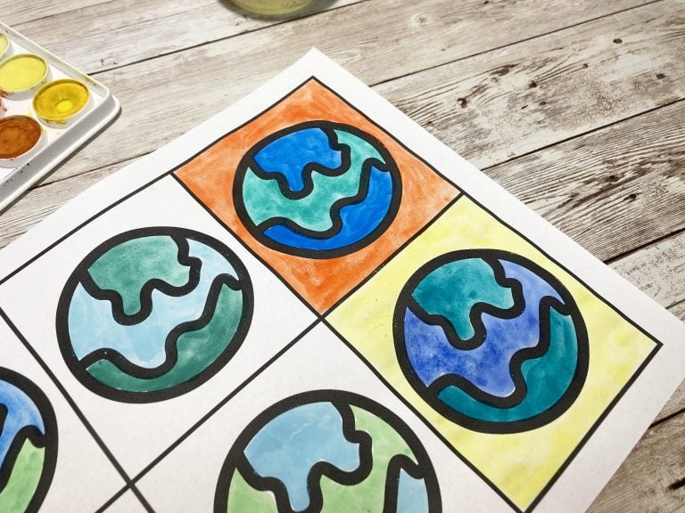 Earth Day Pop Art - Little Bins for Little Hands