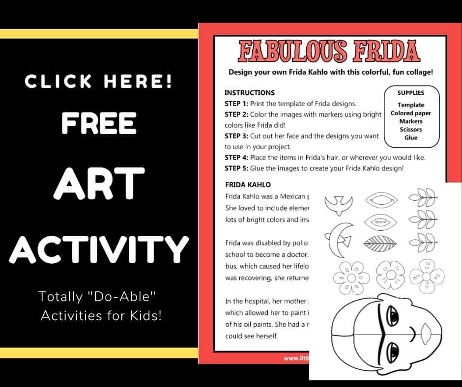 Frida Kahlo Collage For Kids - Little Bins for Little Hands