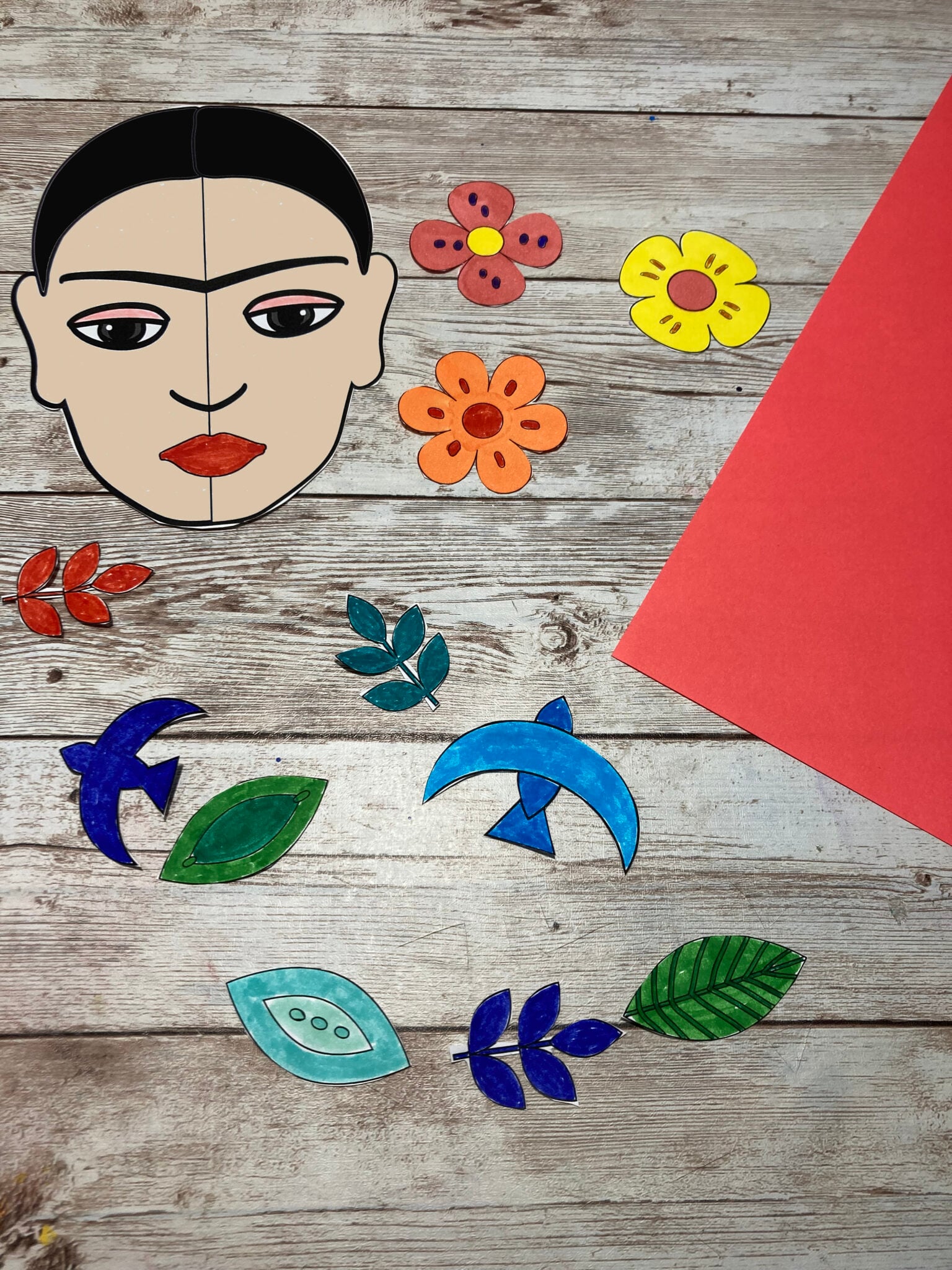 Frida Kahlo Collage For Kids - Little Bins for Little Hands