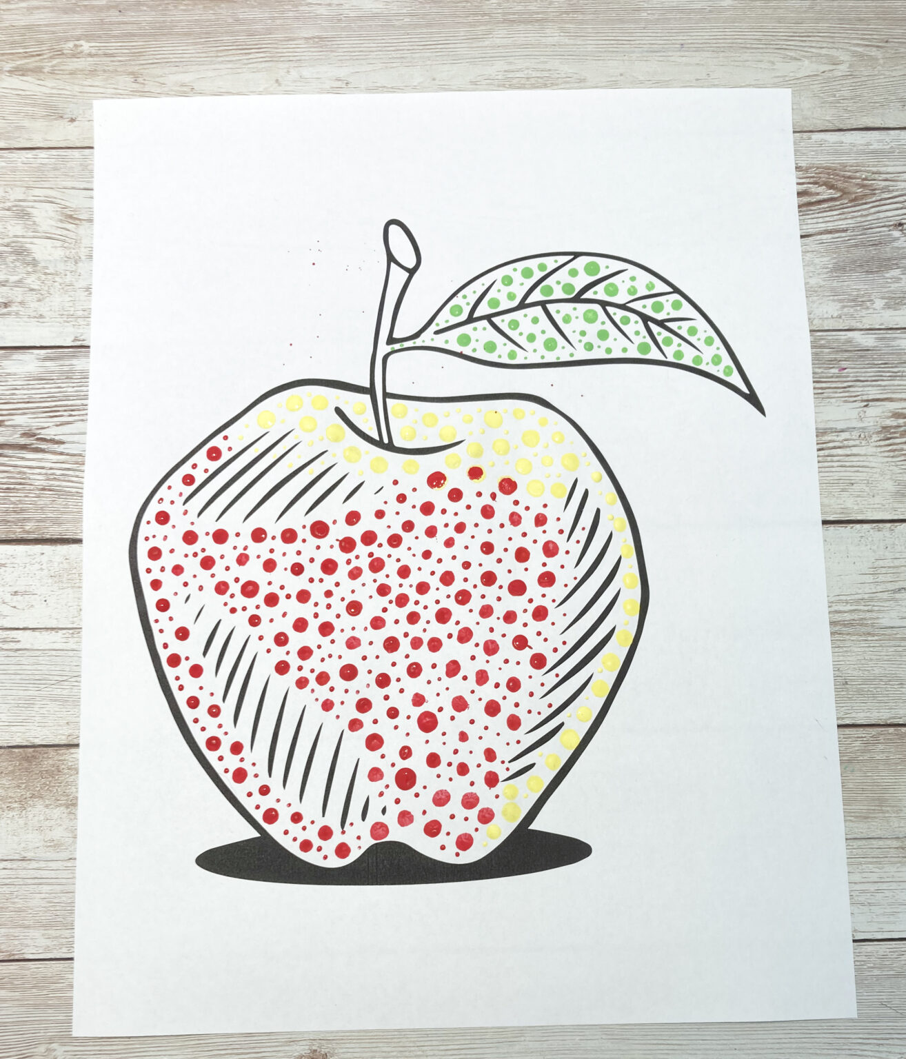 Paint An Apple With Dots (Free Printable) - Little Bins for Little Hands