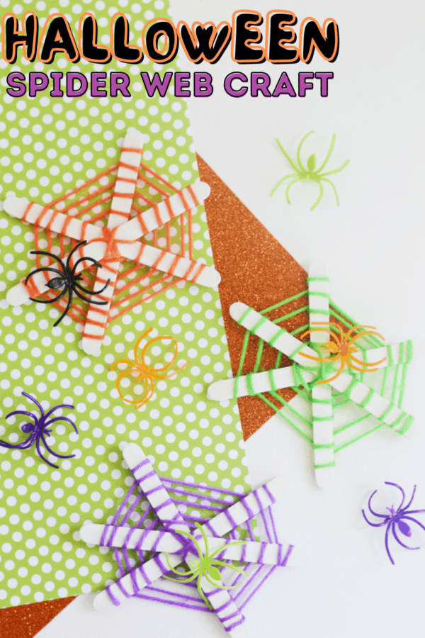 Popsicle Stick Spider Web Craft - Little Bins for Little Hands