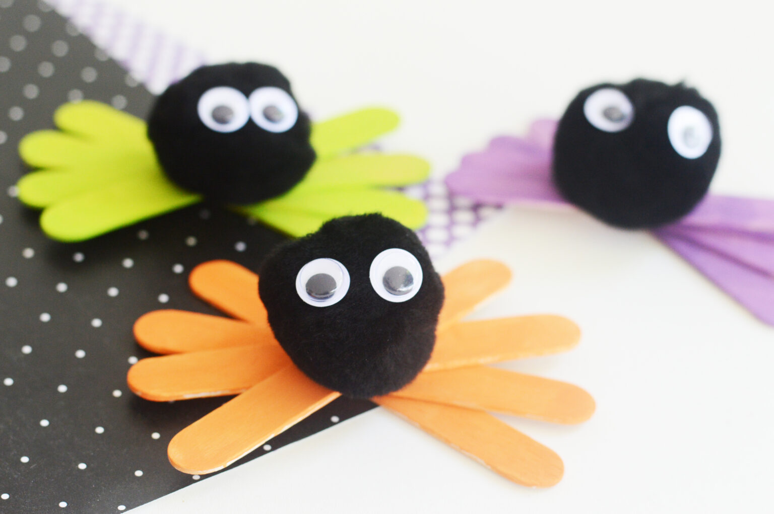 Popsicle Stick Spider Craft - Little Bins for Little Hands