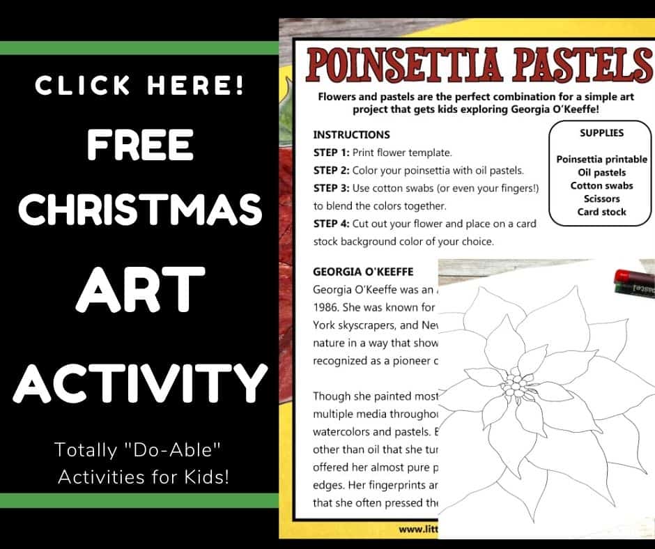 Poinsettia Art Activity For Christmas - Little Bins for Little Hands