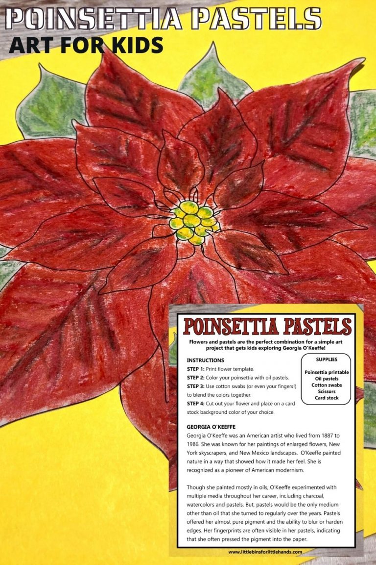 Poinsettia Art Activity For Christmas - Little Bins for Little Hands