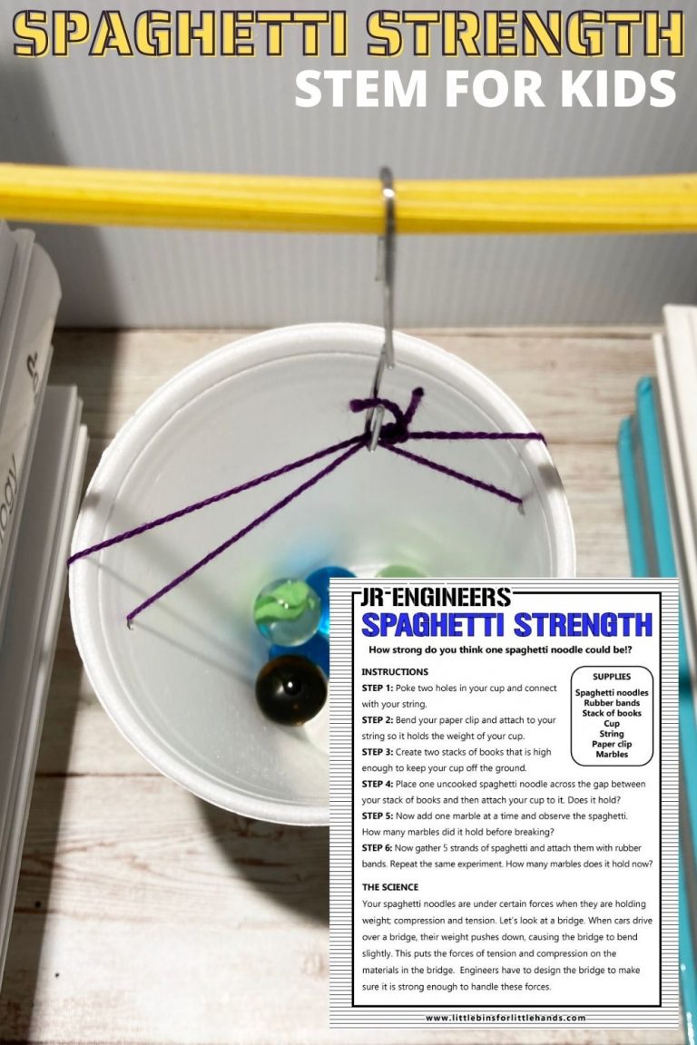 Strong Spaghetti STEM Challenge - Little Bins for Little Hands
