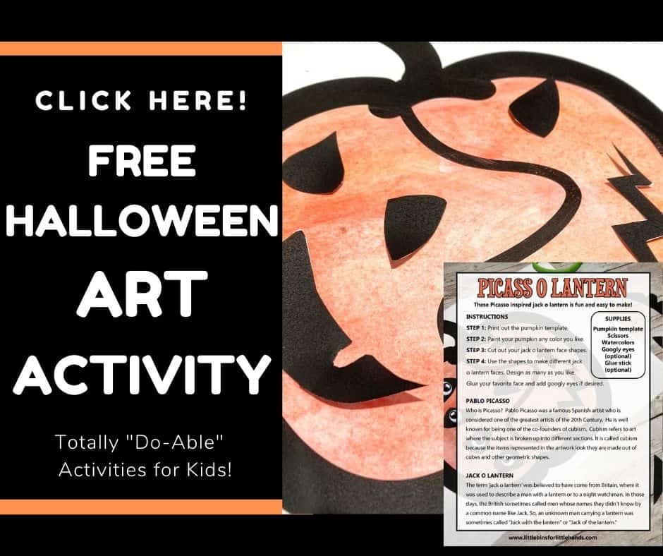 Picasso Jack O'Lantern Halloween Art - Little Bins for Little Hands