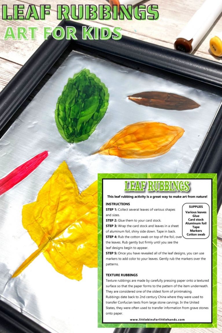 Leaf Rubbing Art For Kids - Little Bins for Little Hands