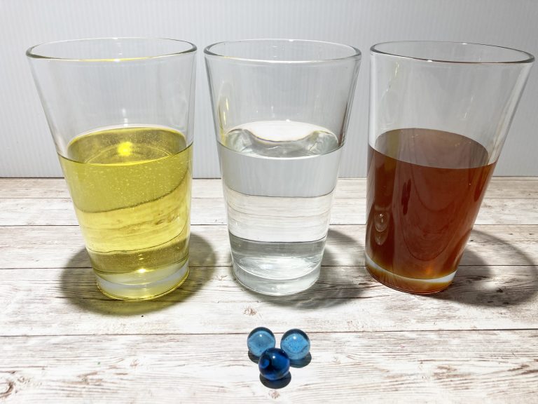 Viscosity Experiment With Marbles - Little Bins for Little Hands