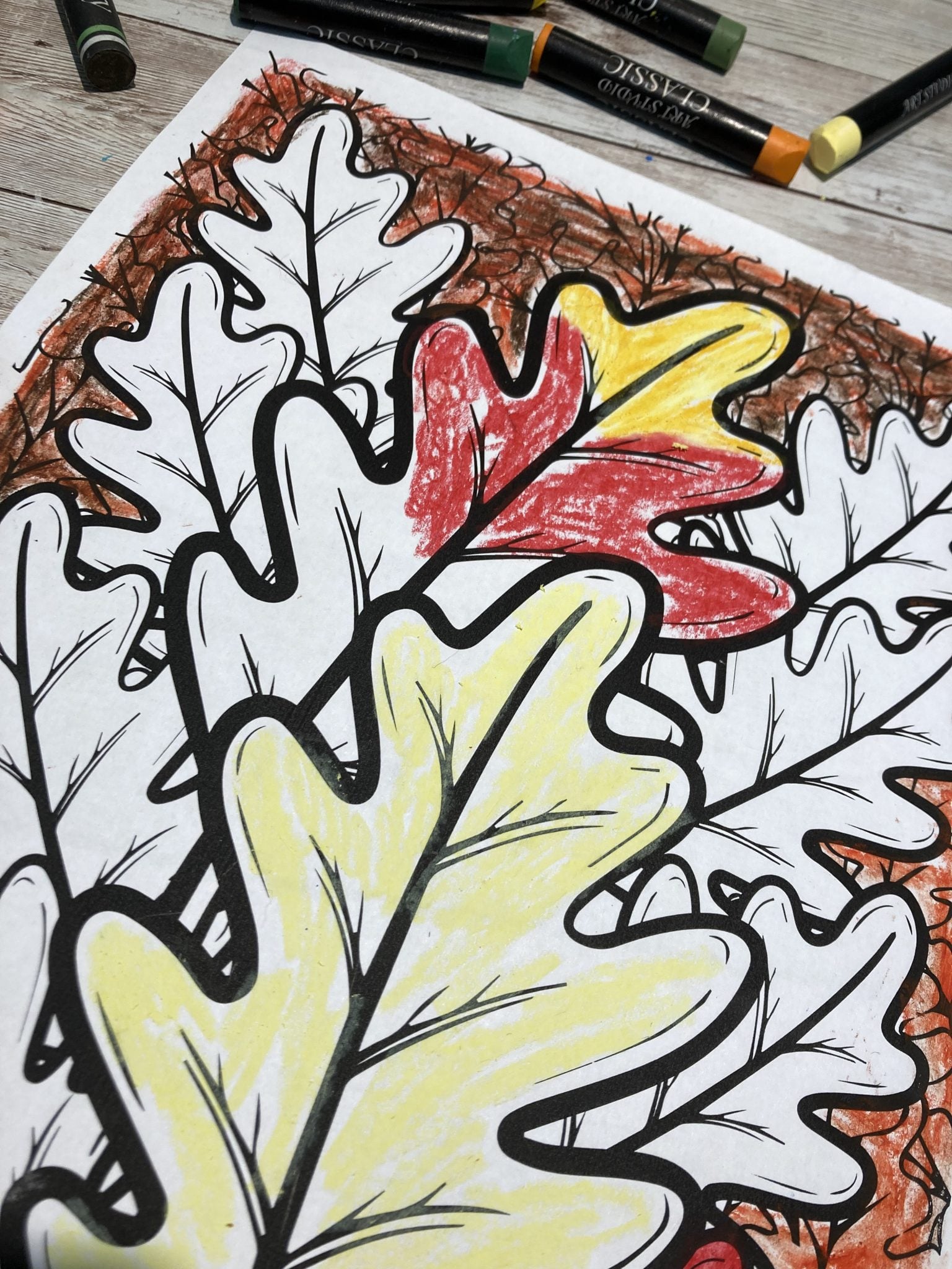 Georgia O'Keeffe Leaves Art For Kids - Little Bins for Little Hands