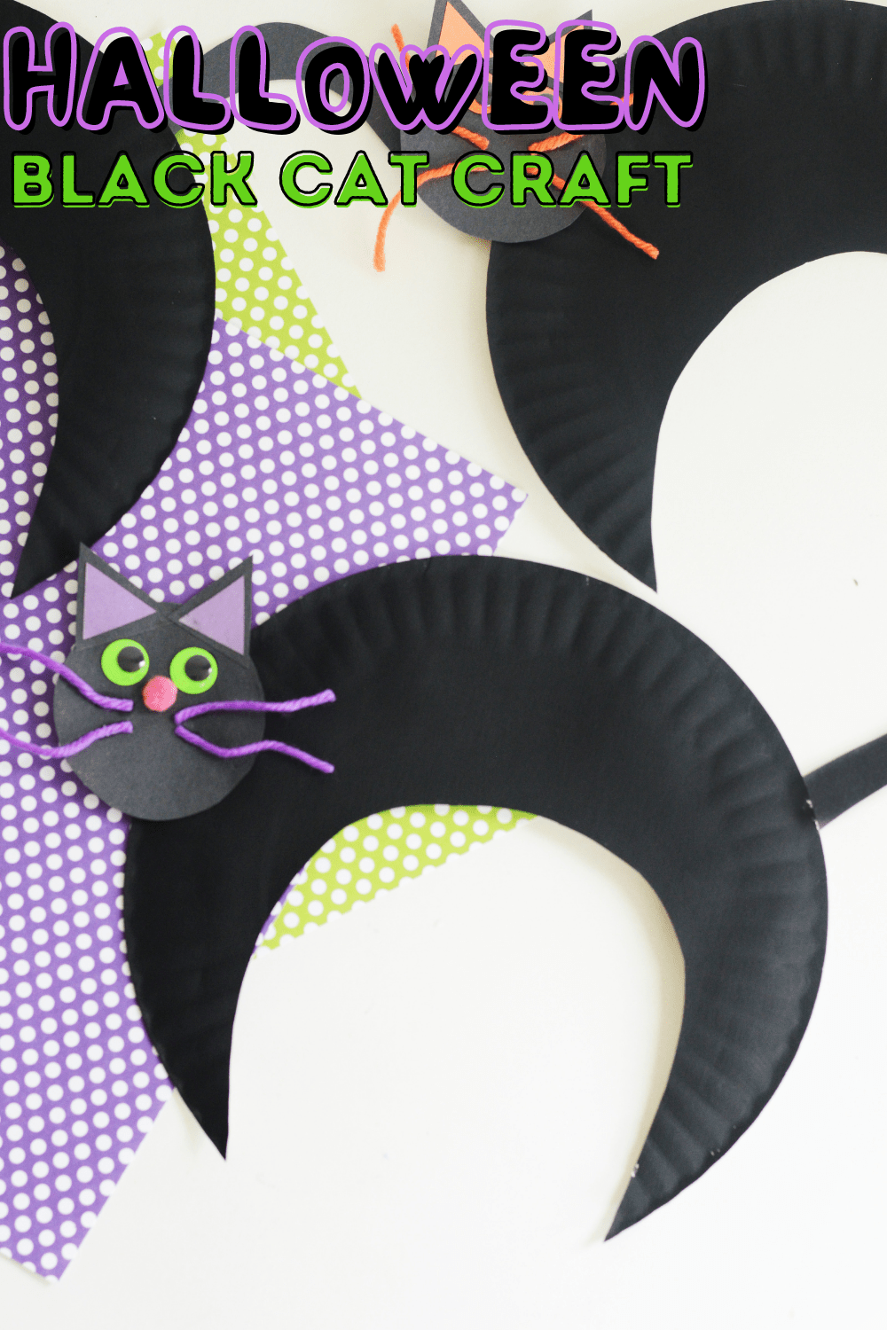 Black Cat Paper Plate Craft - Little Bins for Little Hands