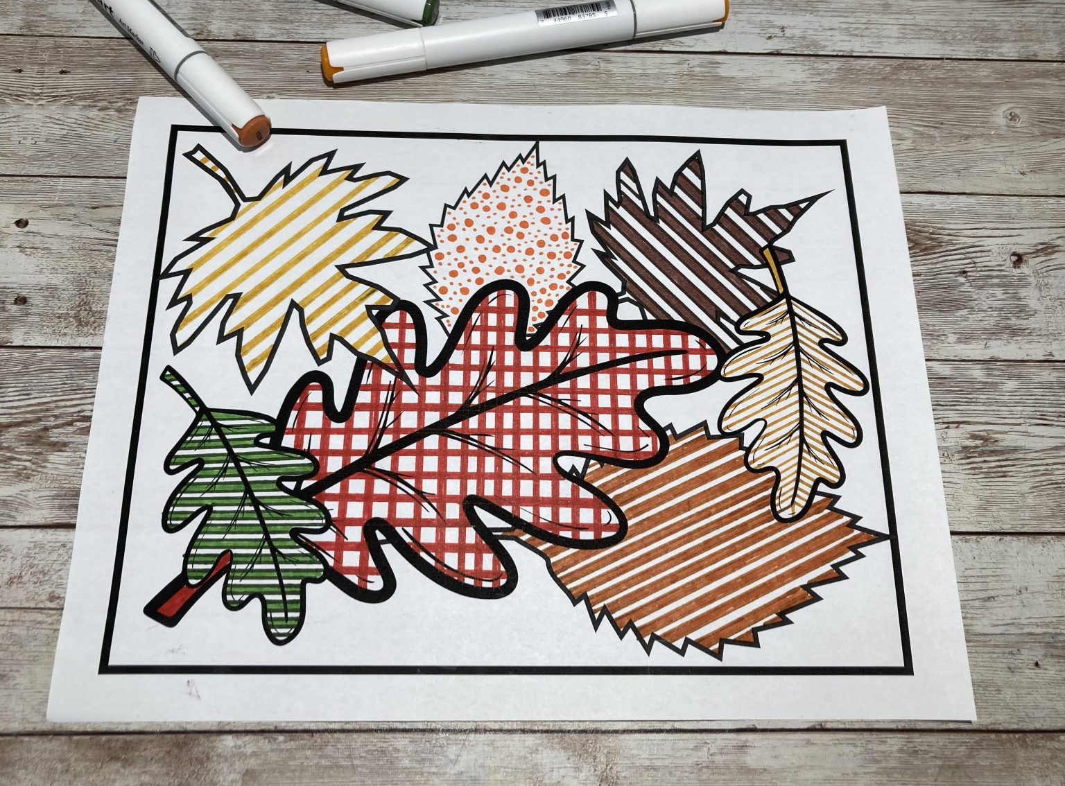 Fall Leaf Zentangle - Little Bins for Little Hands