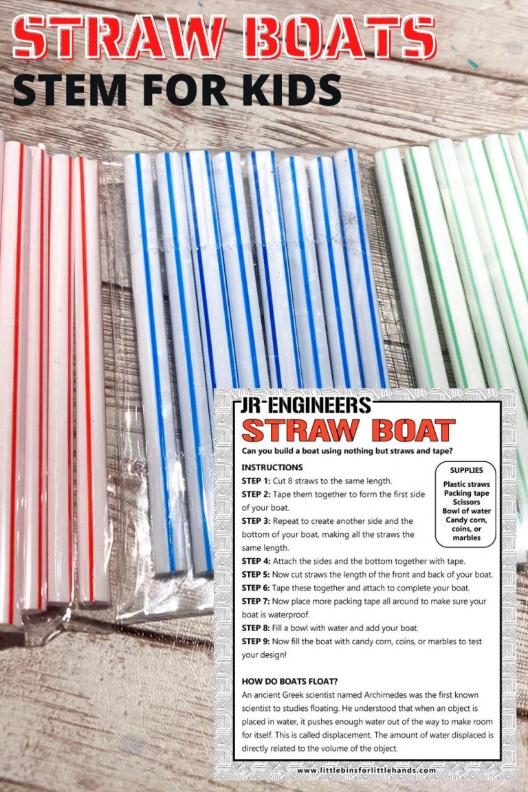 Straw Boats STEM Challenge - Little Bins for Little Hands