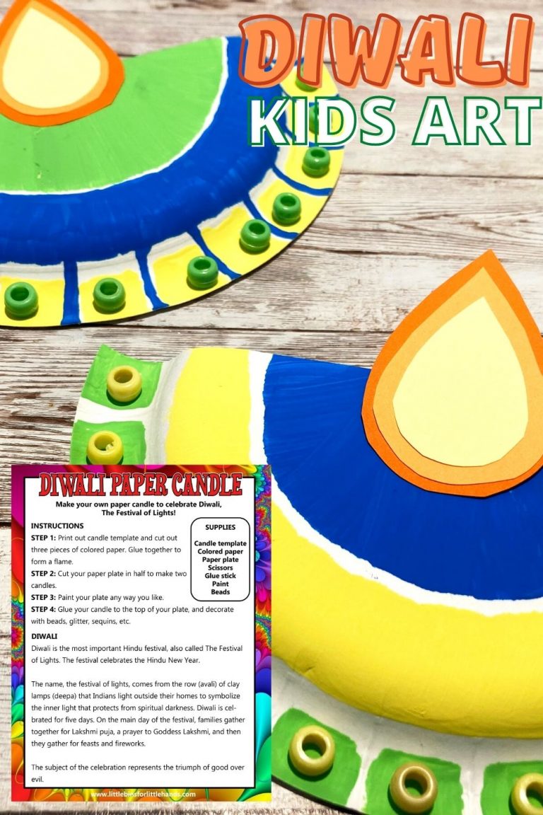 Paper Candle Diwali Craft - Little Bins for Little Hands