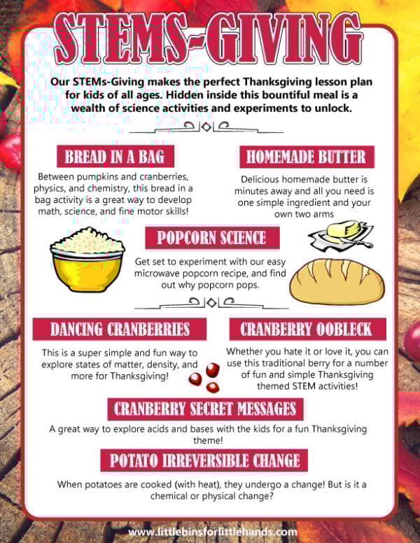 Thanksgiving STEM Lesson Plans and Activities for Kids