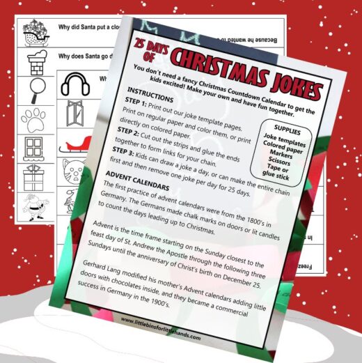 Christmas Jokes 25 Day Countdown | Little Bins for Little Hands