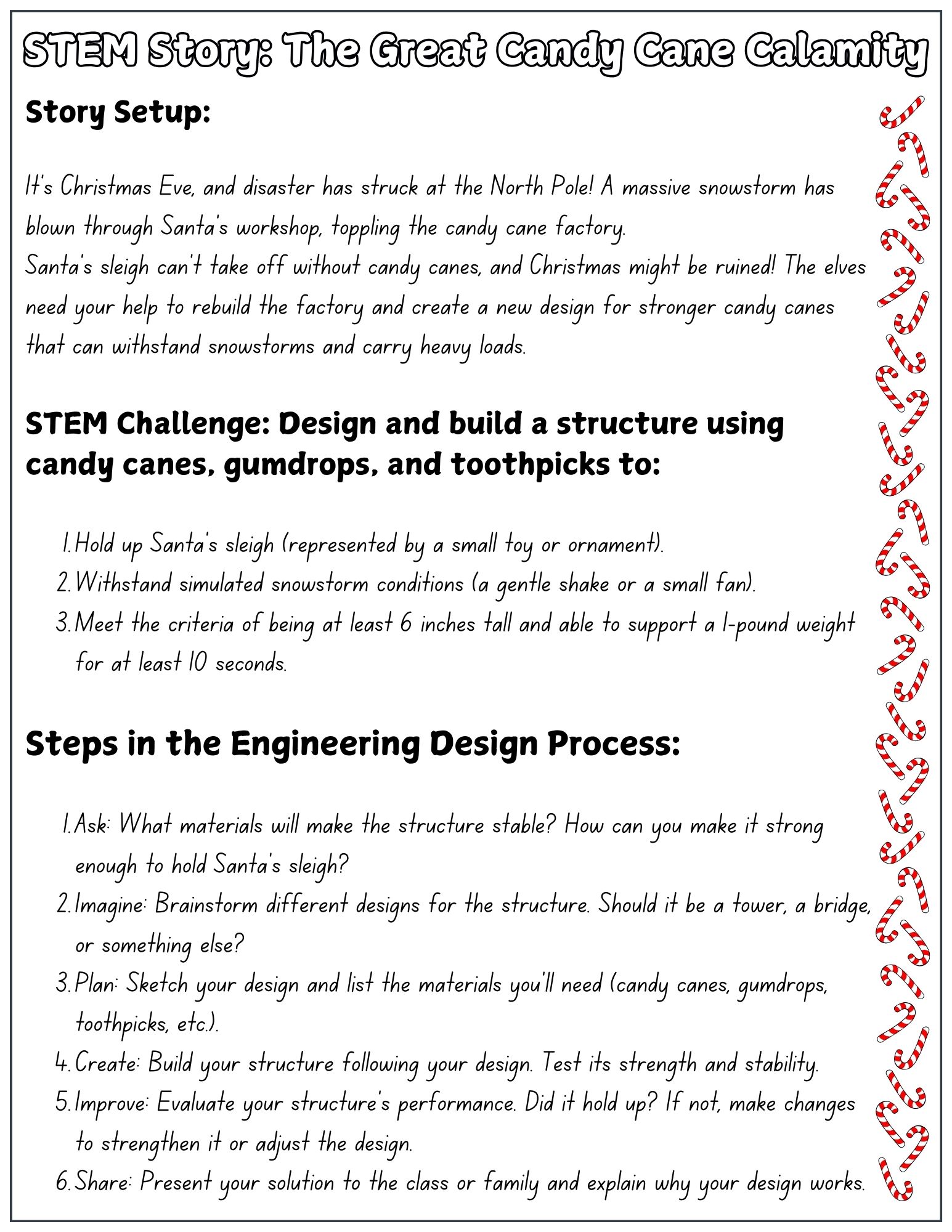 Christmas Candy STEM Challenges - Little Bins for Little Hands