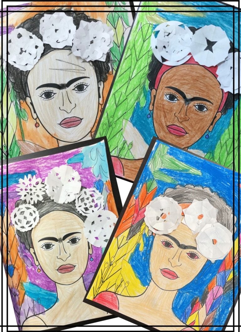 Frida Kahlo Winter Art Project - Little Bins for Little Hands