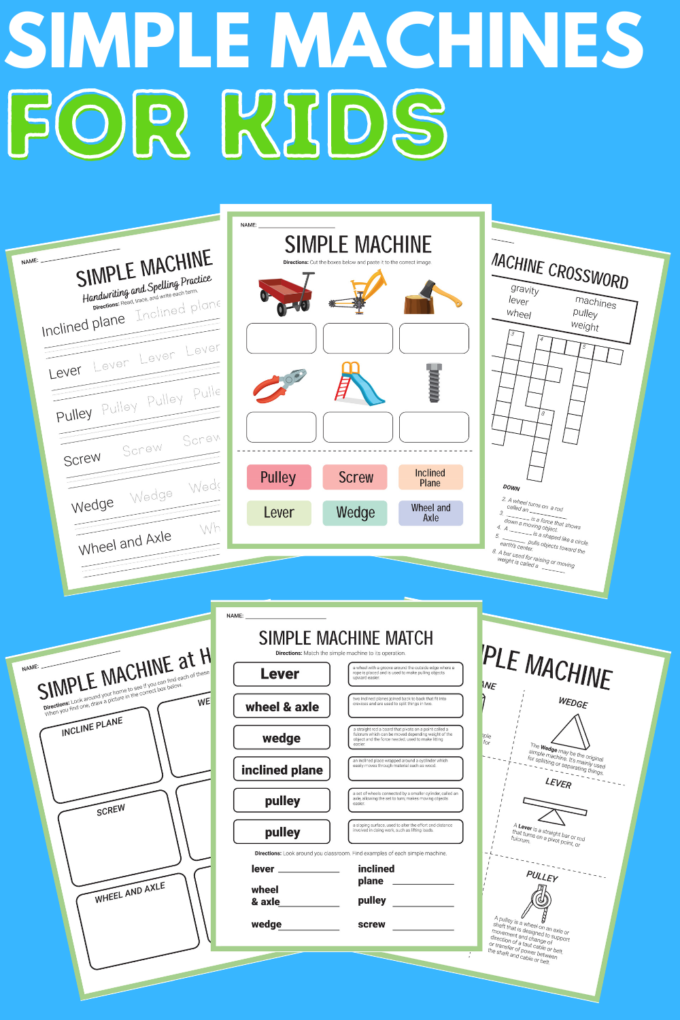 Simple Machines Worksheets For Kids Little Bins For Little Hands Simple Machines Worksheets For Kids Little Bins For Little Hands