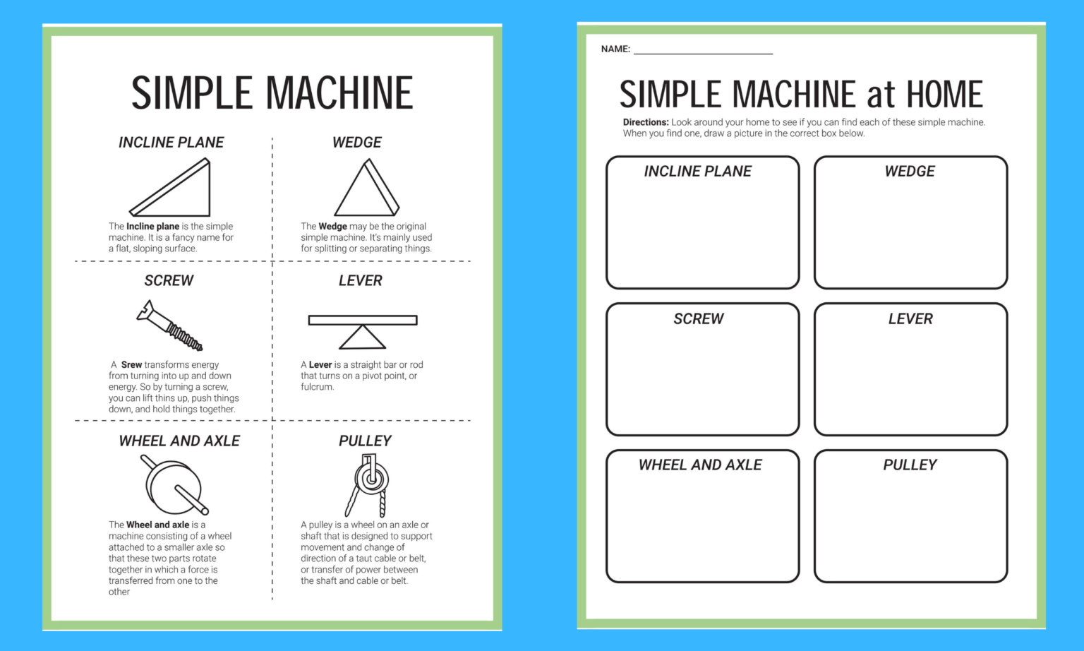 Simple Machines Worksheets for Kids - Little Bins for Little Hands