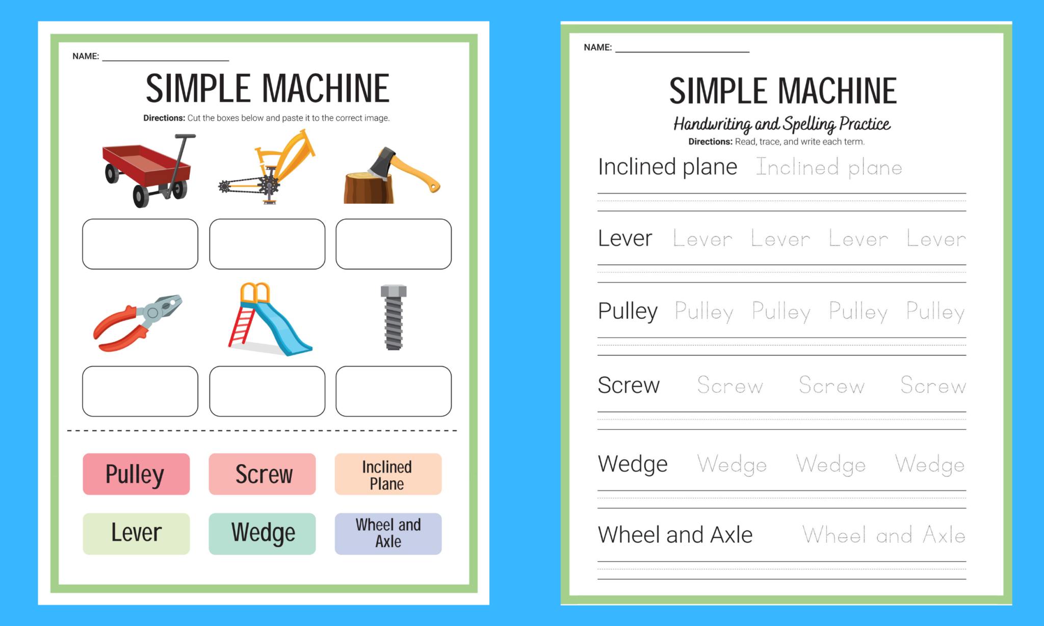 Simple Machines Worksheets for Kids - Little Bins for Little Hands