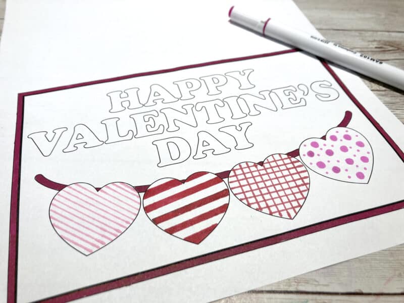 Zentangle Valentine Hearts (Free Printable) - Little Bins for Little Hands