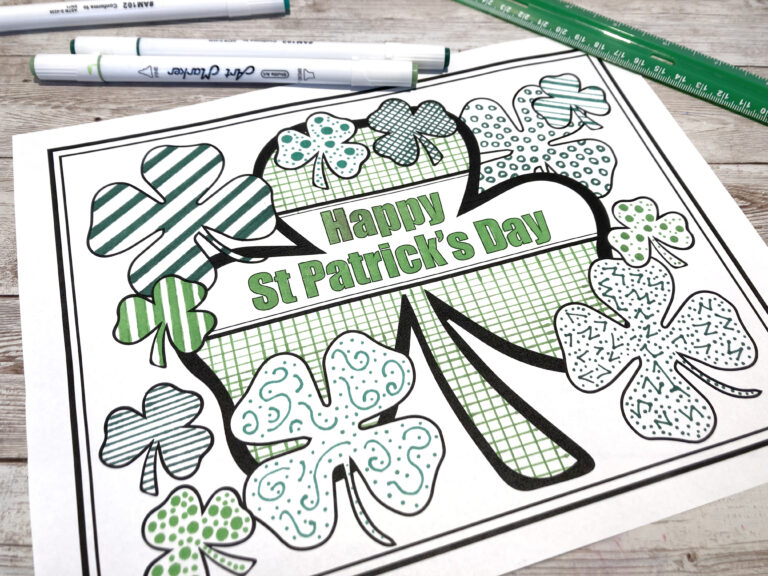 Printable Shamrock Zentangle - Little Bins for Little Hands