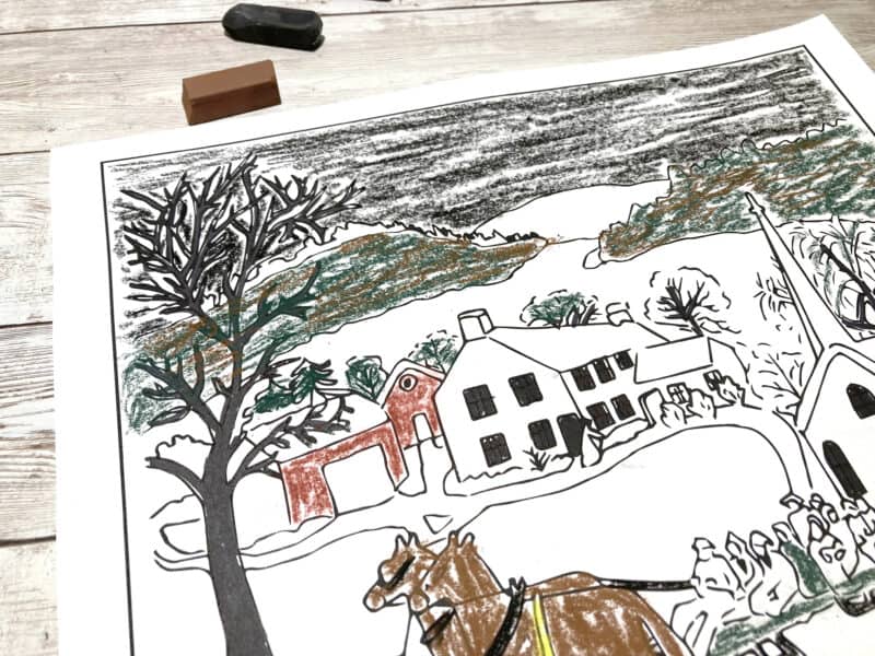 Grandma Moses Winter Art Activity - Little Bins for Little Hands