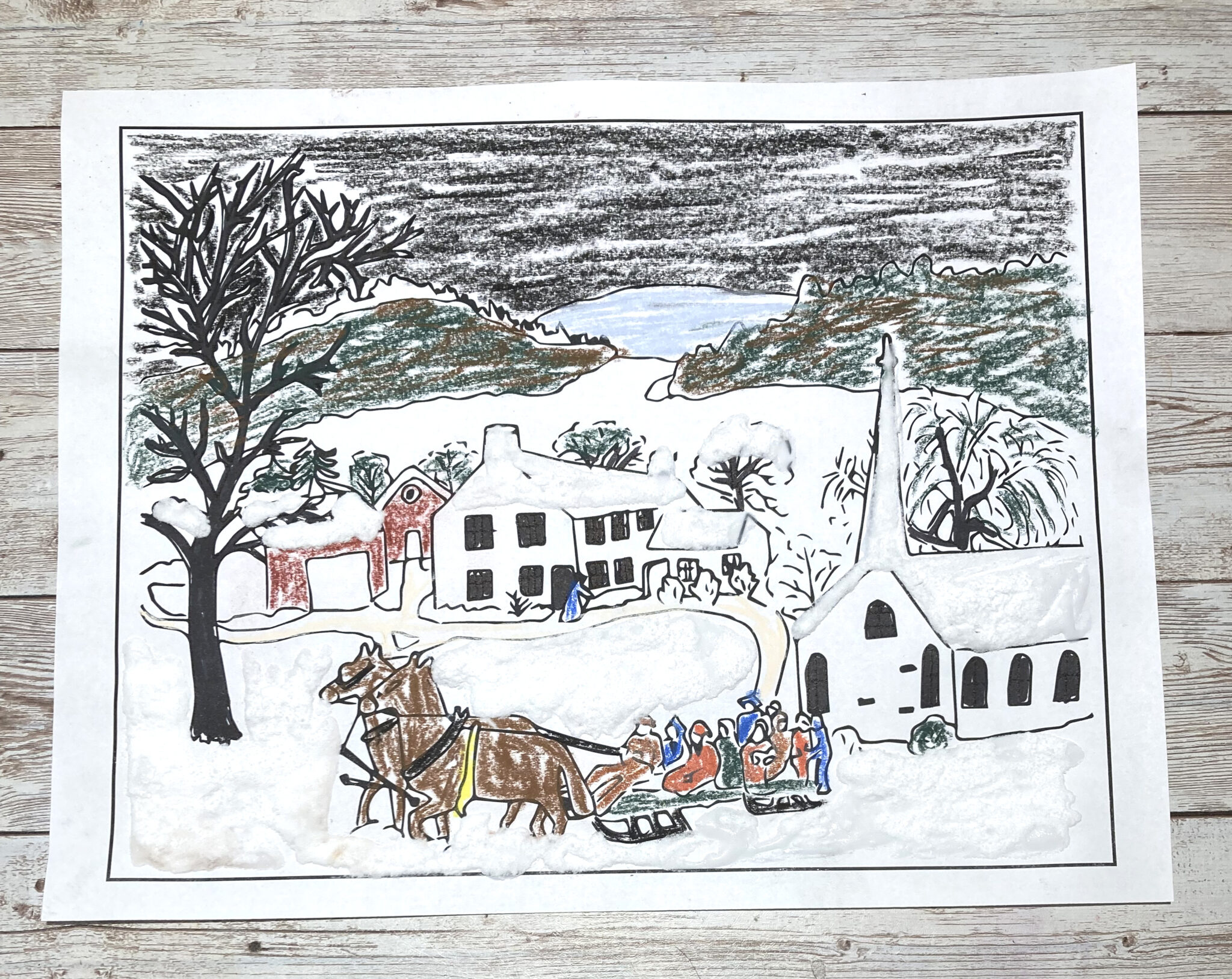 Grandma Moses Winter Art Activity - Little Bins for Little Hands