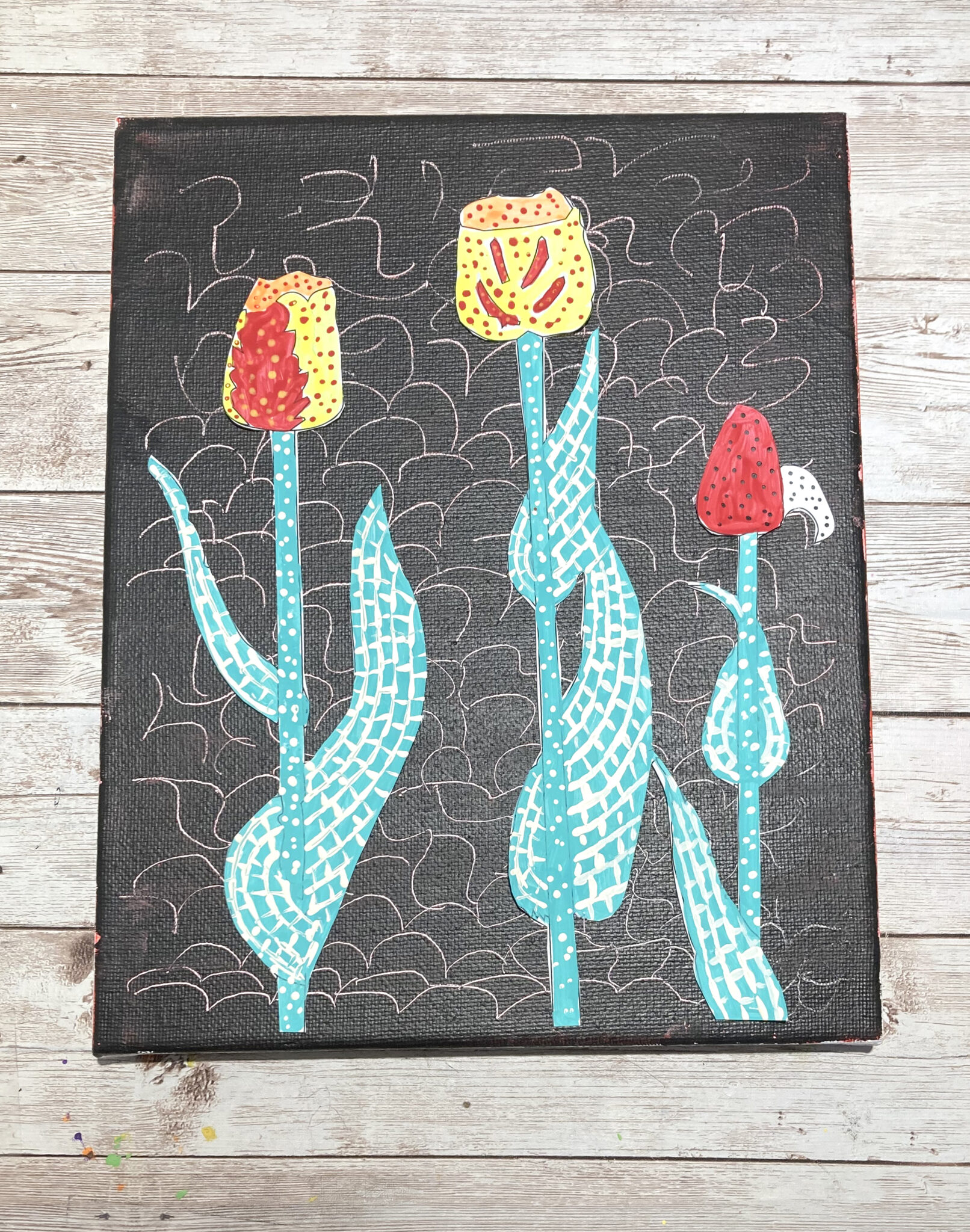 Tulip Art Project (Free Printable) - Little Bins for Little Hands
