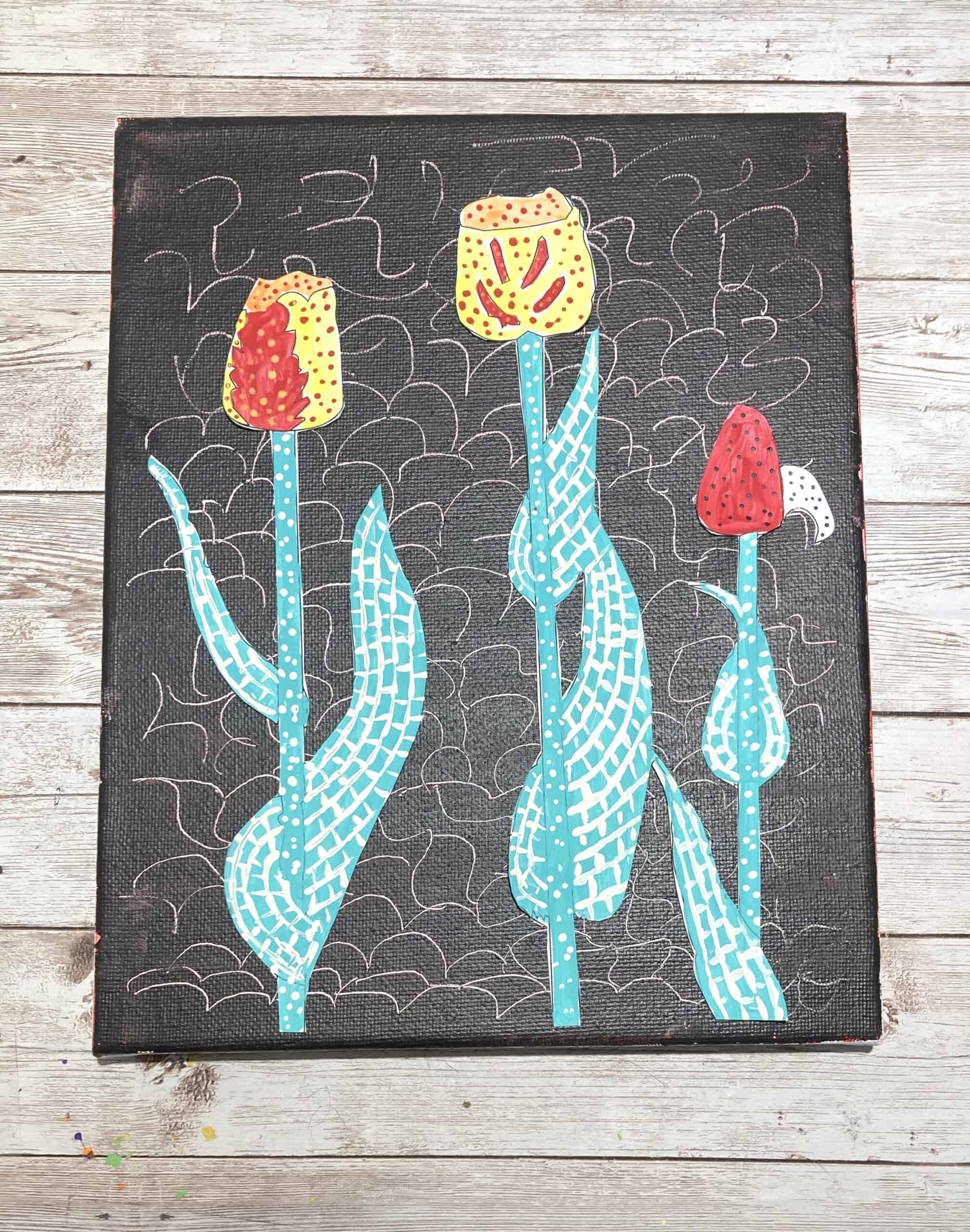 Tulip Art Project (Free Printable) - Little Bins for Little Hands