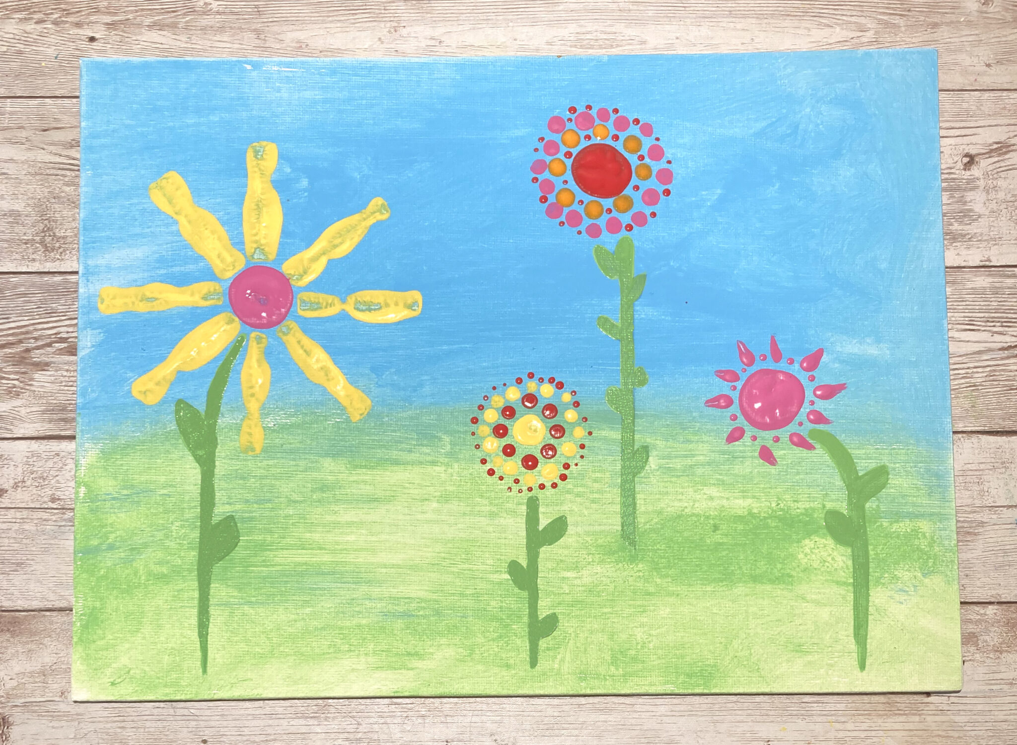 Easy Flower Painting For Kids - Little Bins for Little Hands