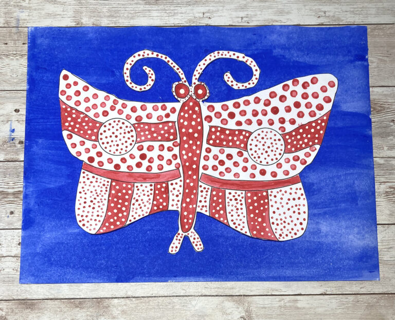 Polka Dot Butterfly Painting - Little Bins for Little Hands