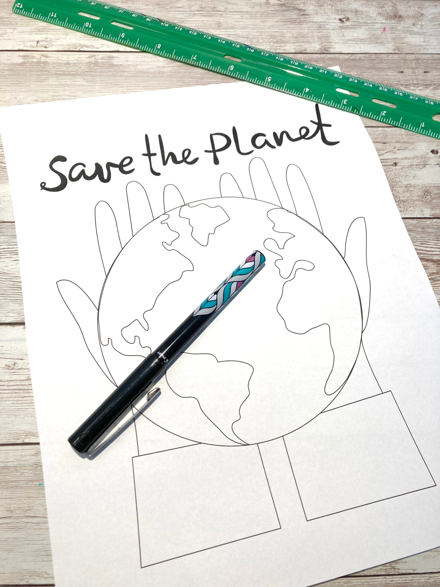 Earth Day Zentangle - Little Bins for Little Hands