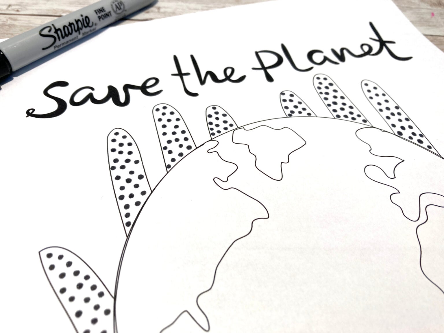 Earth Day Zentangle - Little Bins for Little Hands