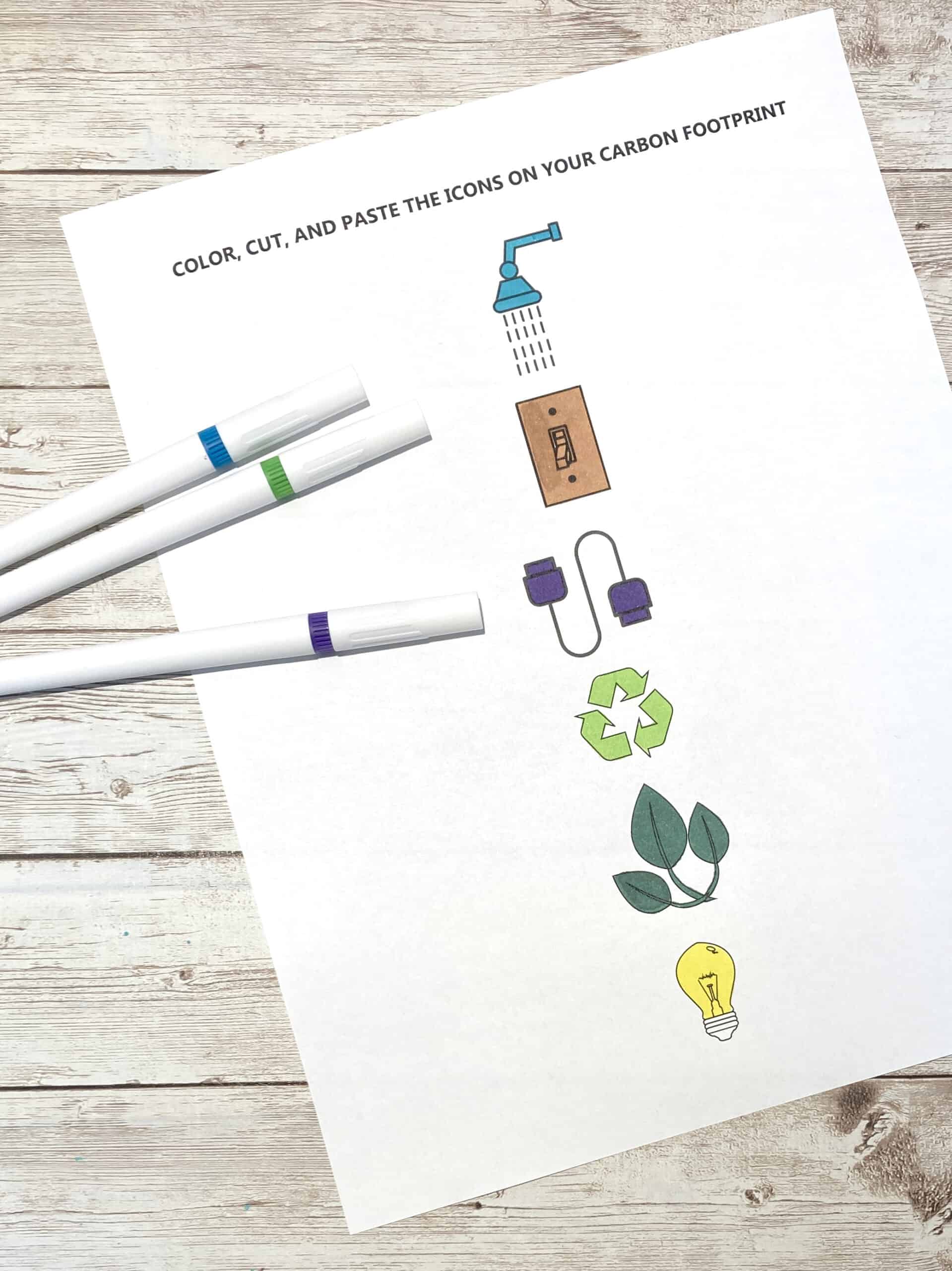 Carbon Footprint Worksheet For Kids - Little Bins for Little Hands