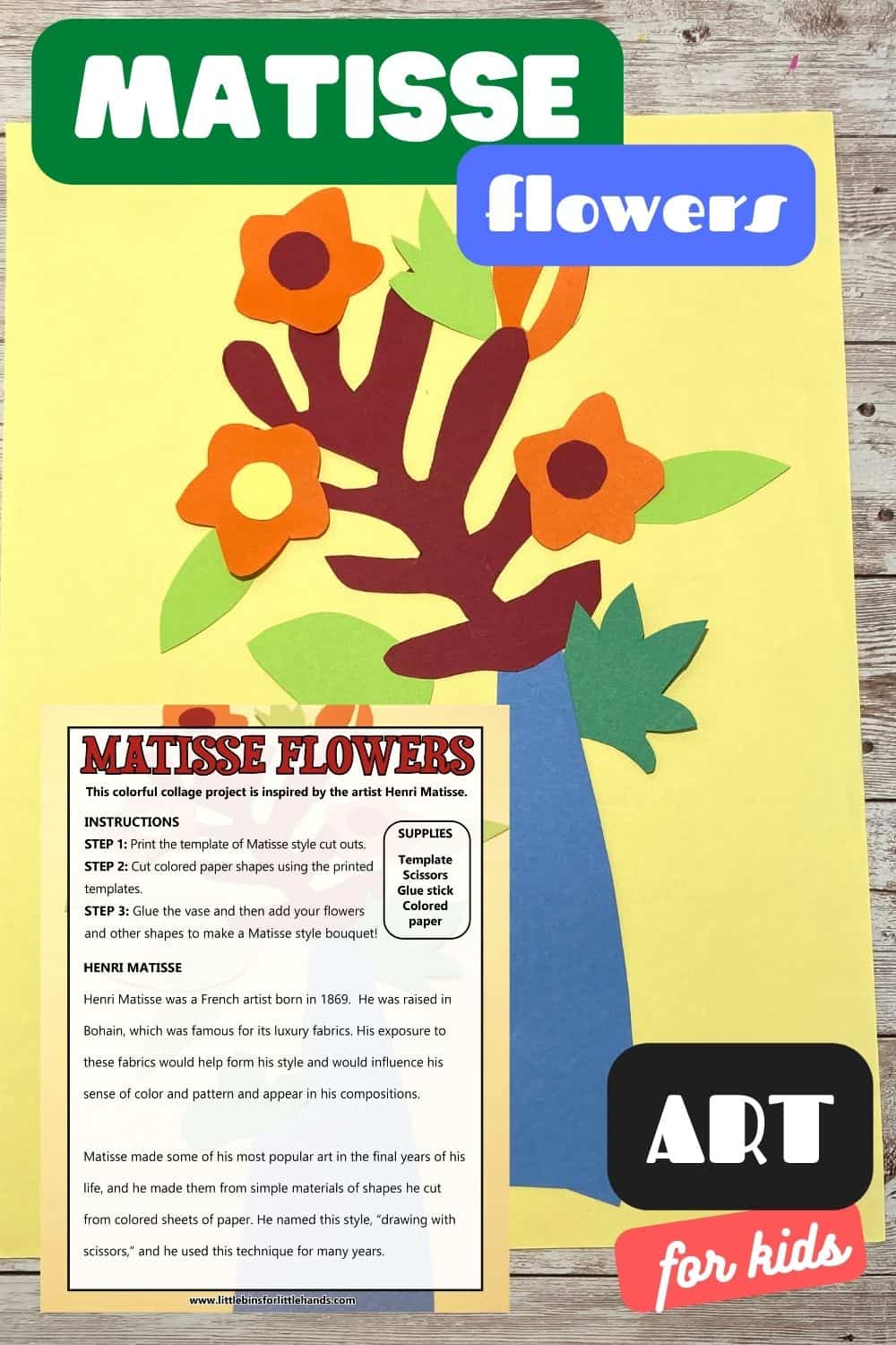Matisse Flowers Activity - Little Bins for Little Hands