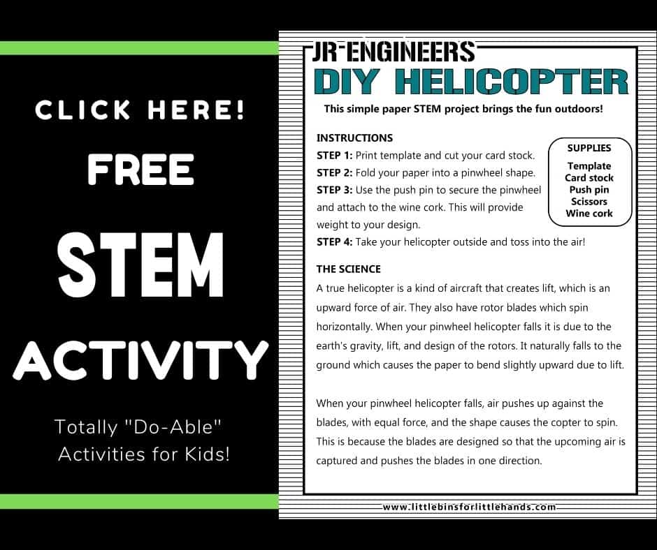 How To Make A Paper Helicopter - Little Bins for Little Hands