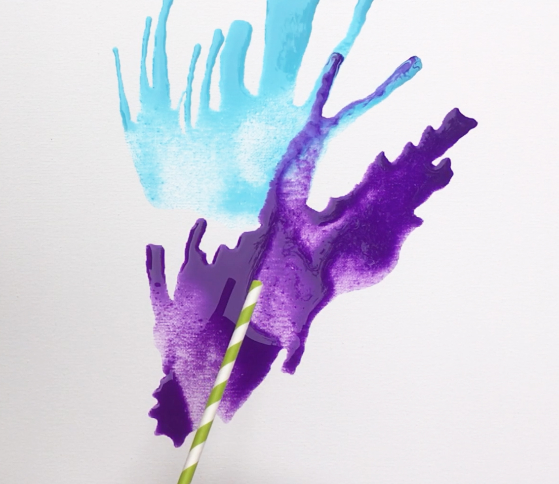 Straw Painting (Blow Painting with Straws) - Little Bins for Little Hands