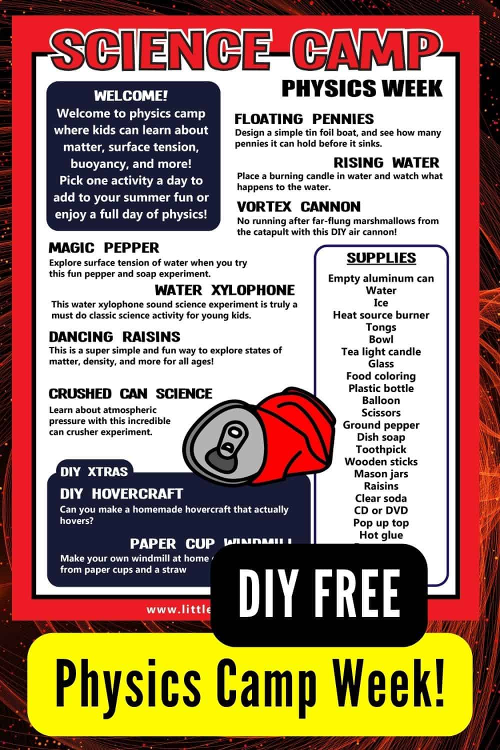 Physics Summer Camp - Little Bins for Little Hands