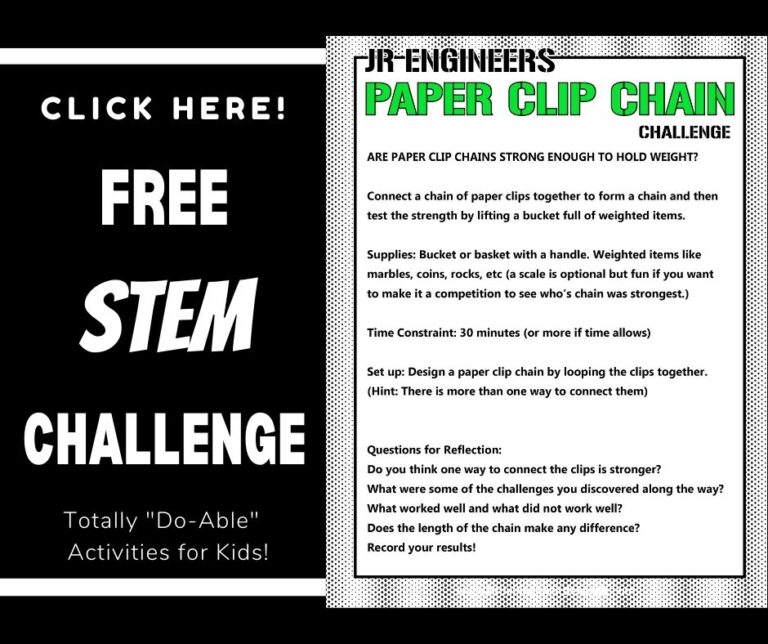 Paper Clip Chain STEM Challenge