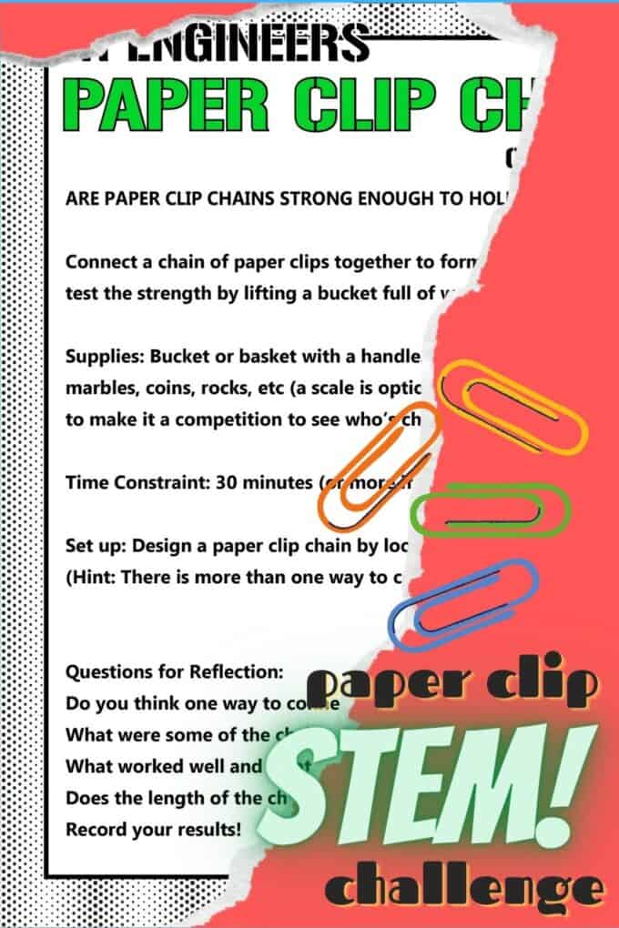 Paper Clip STEM Problem Little Bins For Little Arms My Blog