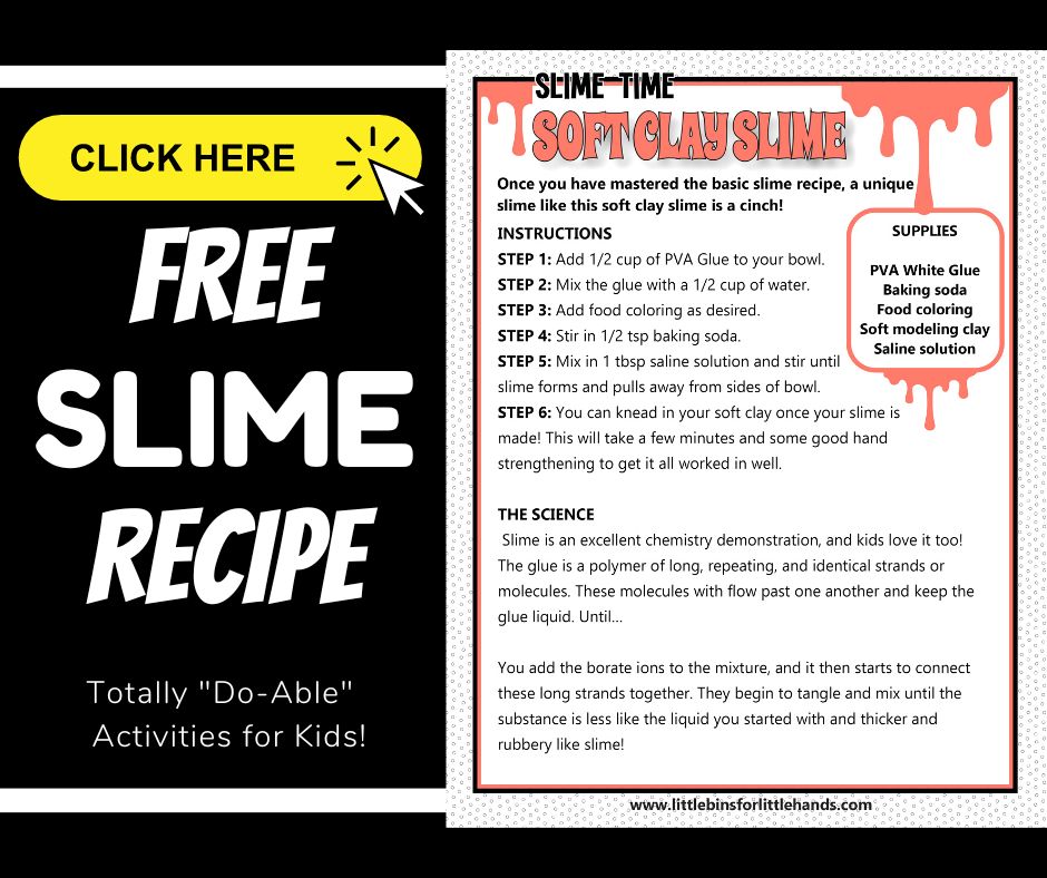 How to Make Clay Slime (Best Soft Slime Recipe for Kids) - Little Bins ...