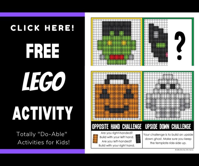 Halloween LEGO STEM Challenge Cards for Kids