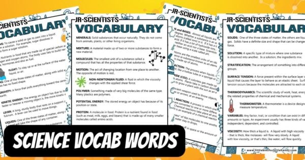 60+ Science Vocabulary Words Every Kid Should Know (With Definitions)
